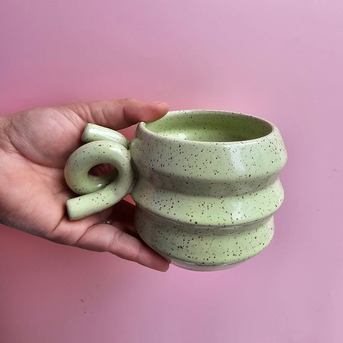 MINTY ZIGZAG LOOPY MUG – MUD WITCH